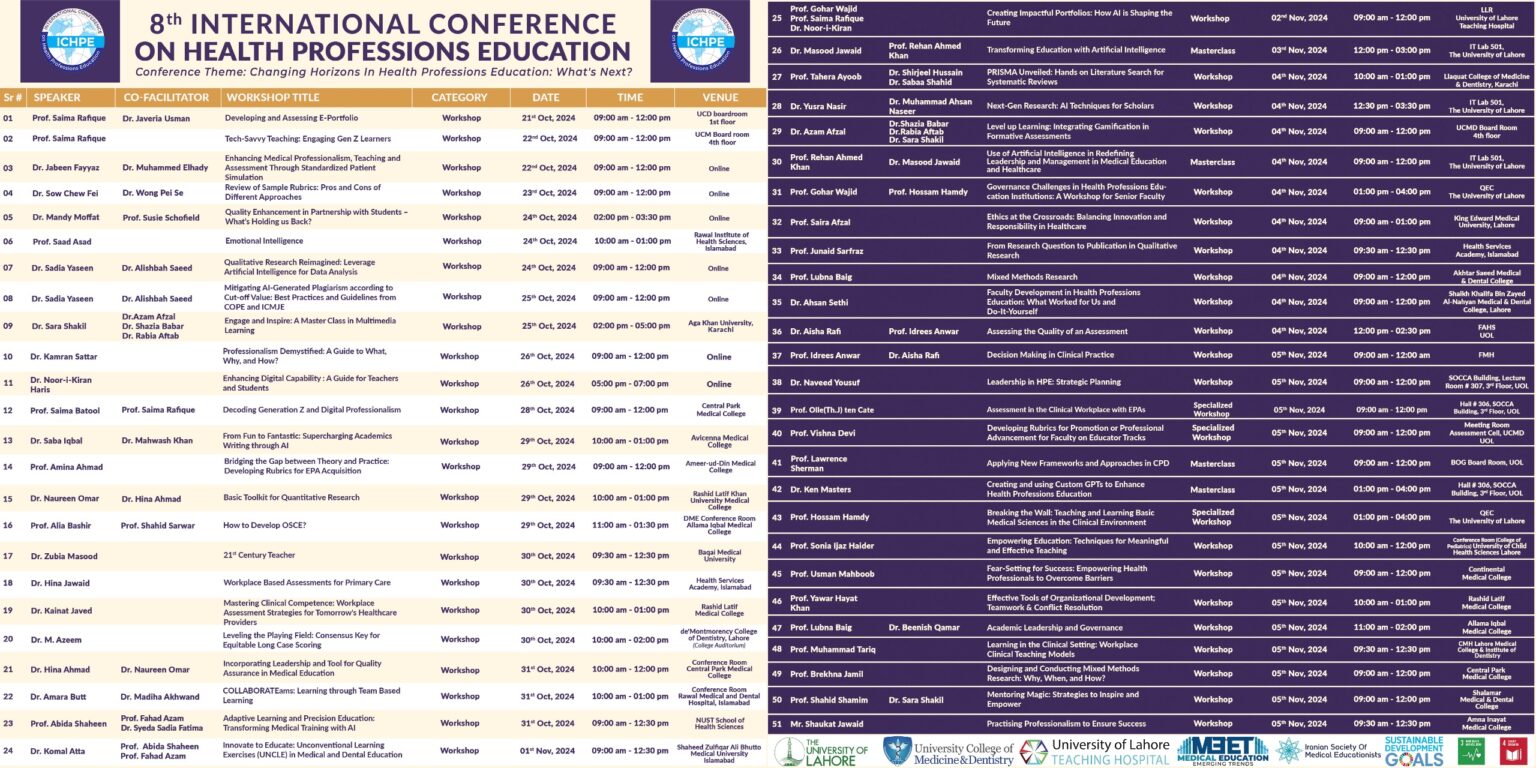 Schedule - ICHPE Official Website