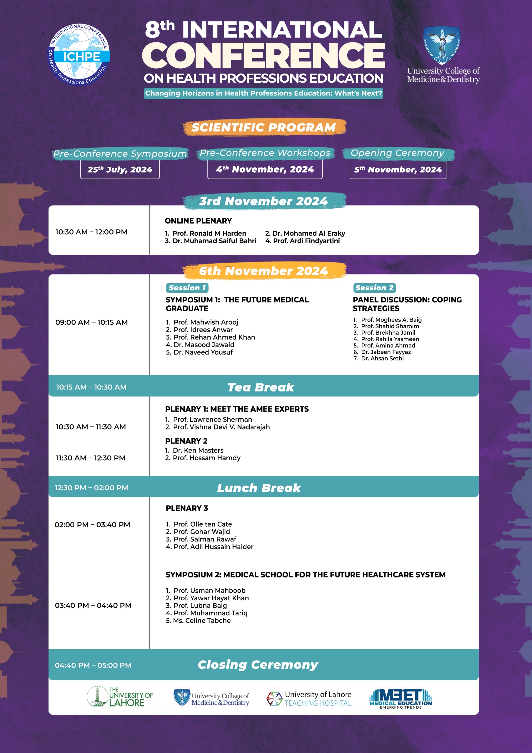 Schedule - ICHPE Official Website